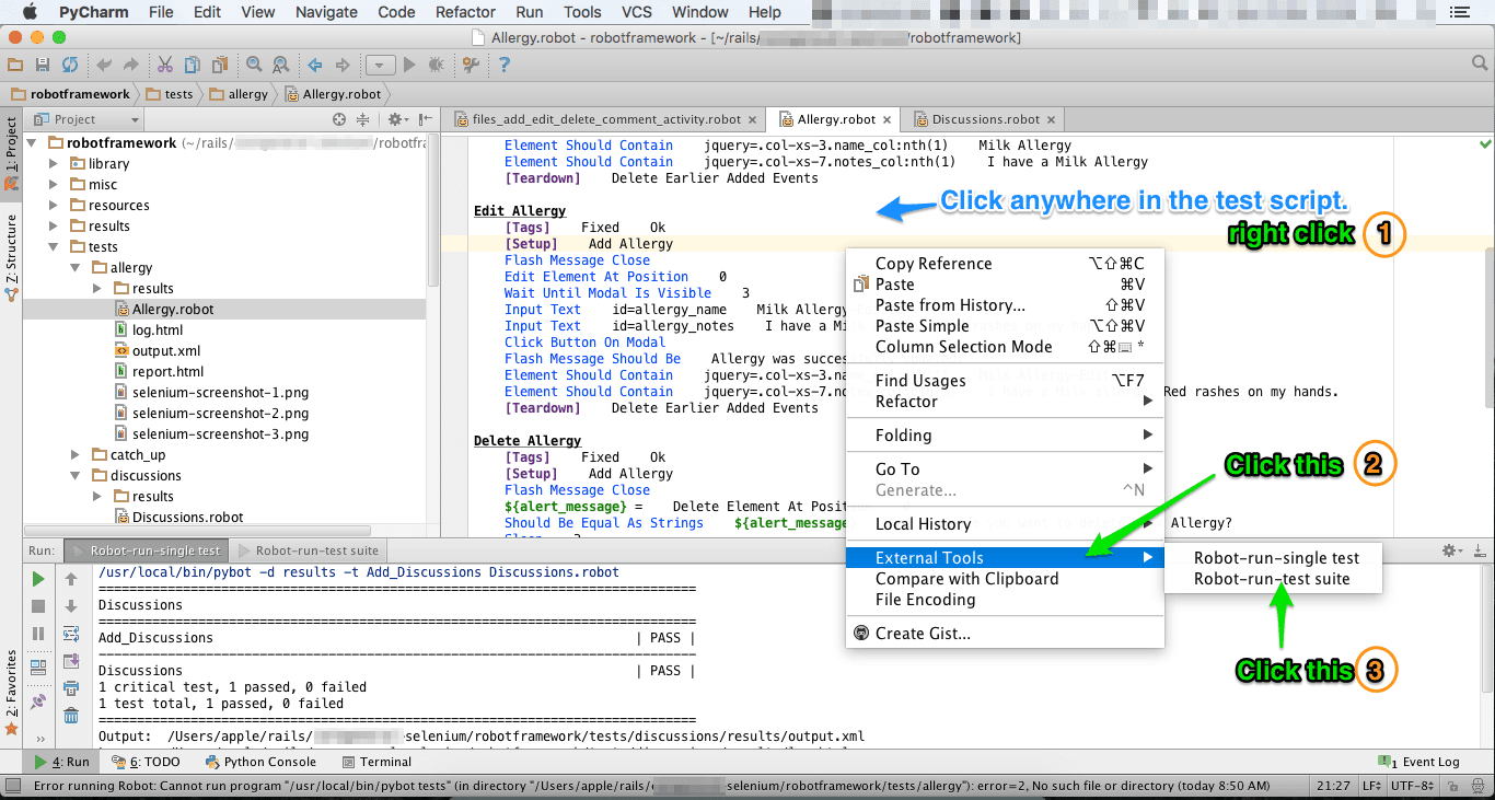 Configuring Pycharm IDE To Run A Robot Framework Test BigBinary Blog